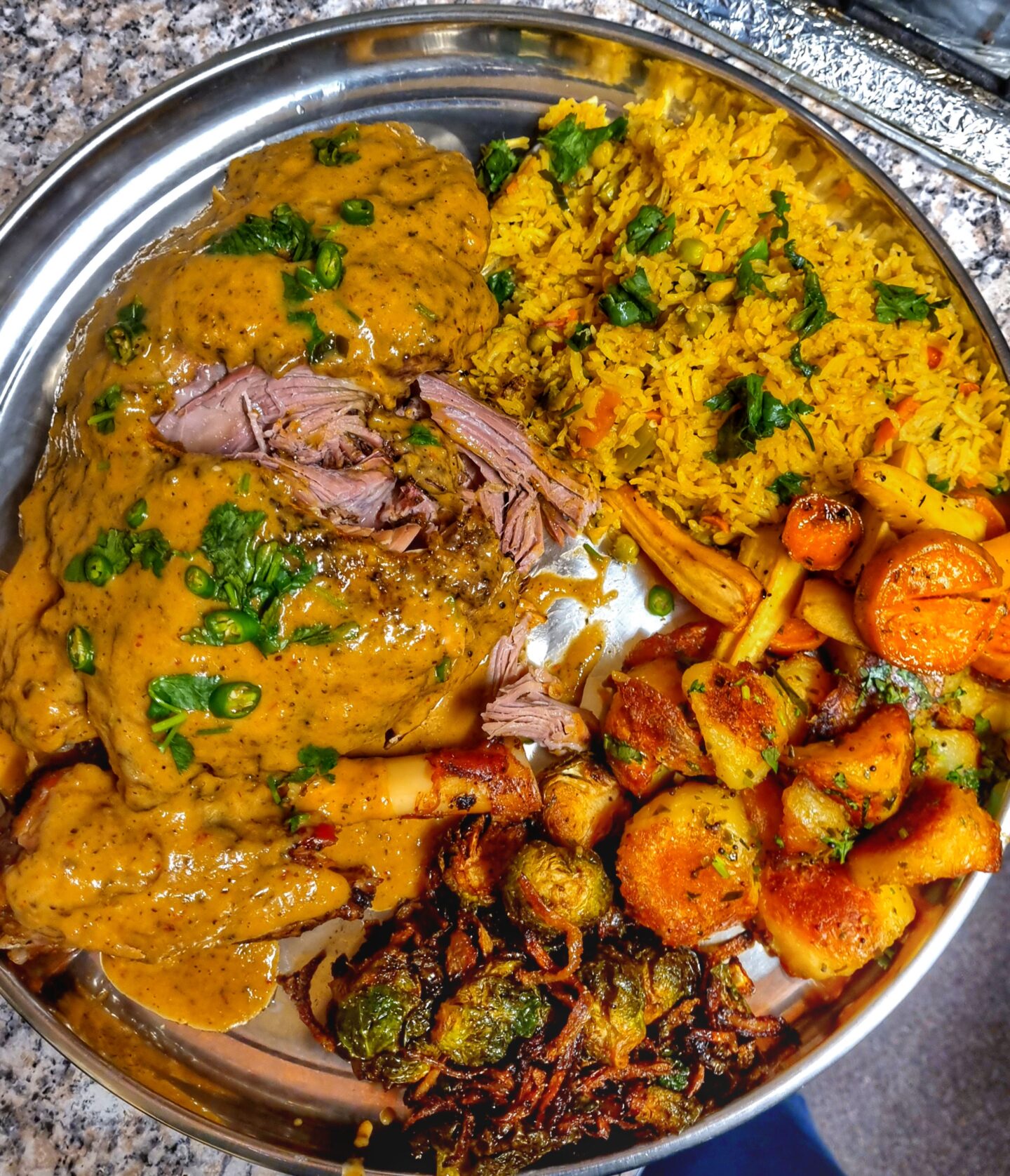 Desi slow-roasted leg of lamb - Haloodiefoodie.com
