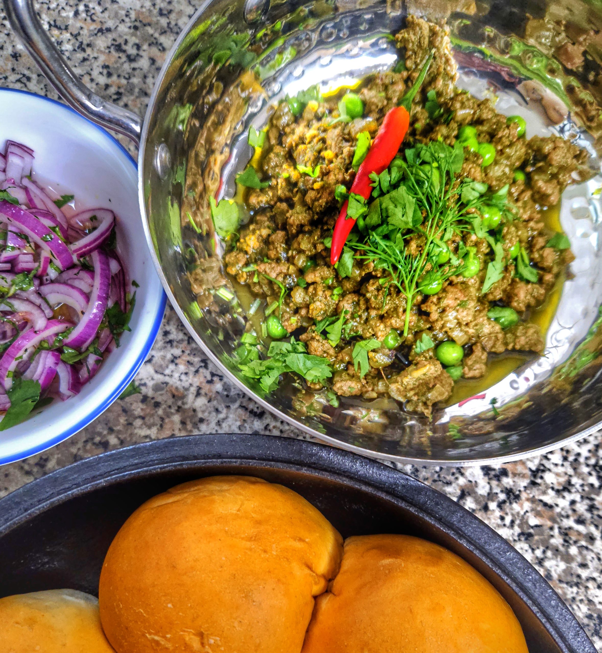 Irani green keema - Haloodiefoodie.com